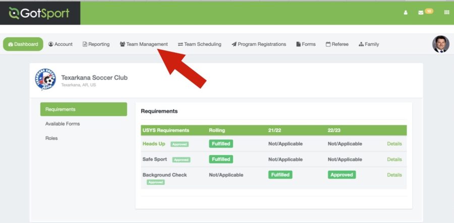 Team Login Instructions – Texarkana Soccer